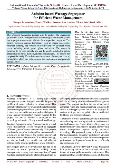 iot project Smart dustbin ppt.pptx | Home Appliances | Home & Garden