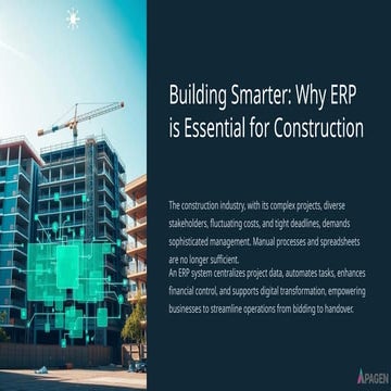 ERP for Construction Companies: Streamline Projects, Resources, and ...