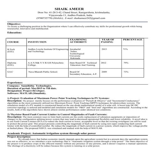 ameer matlab resume | PDF