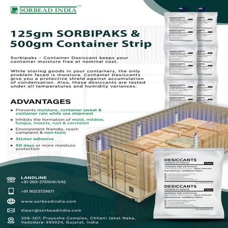 Desiccant Pouches - Moisture Absorber Bags for Cargo Shipments | PDF ...