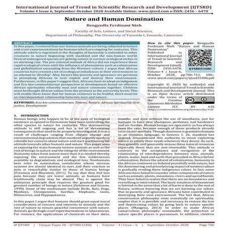 Nature and Human Domination | PDF