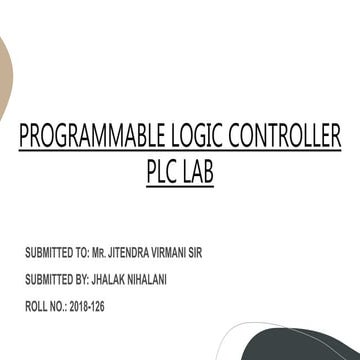 PLC ladder logics (Programmable Logic Controller) | PPT
