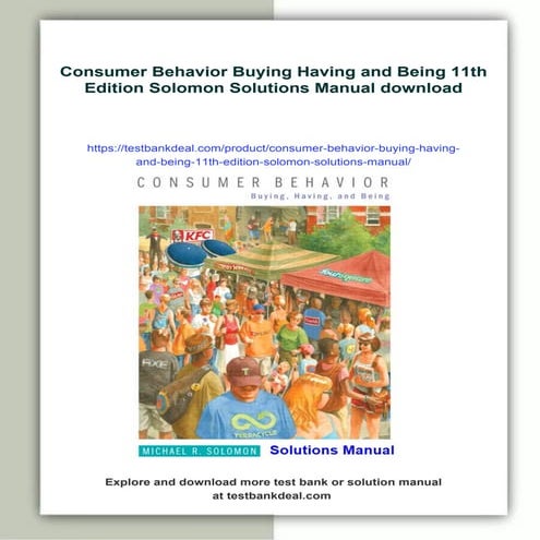 Consumer Behavior Buying Having and Being 11th Edition Solomon ...