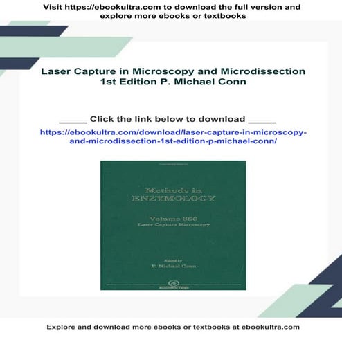 Laser Capture in Microscopy and Microdissection 1st Edition P. Michael ...