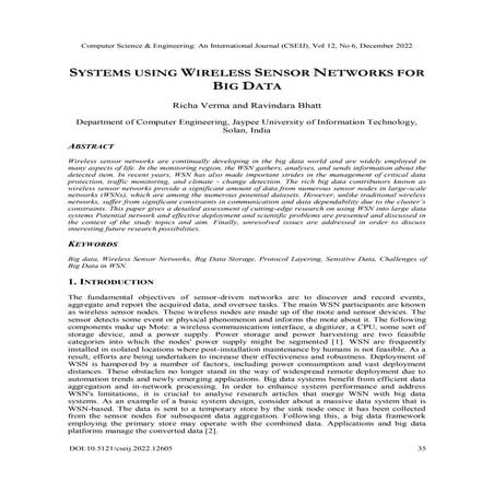 Systems Using Wireless Sensor Networks For Big Data Pdf