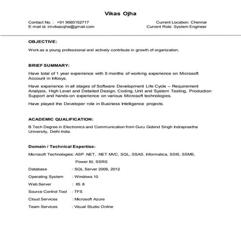 NOC Resume | DOCX