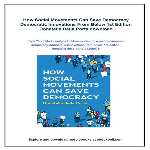 How Social Movements Can Save Democracy Democratic Innovations From ...