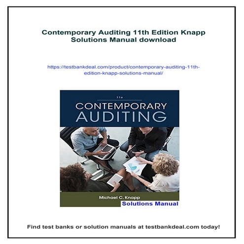 Contemporary Auditing 11th Edition Knapp Solutions Manual | PDF