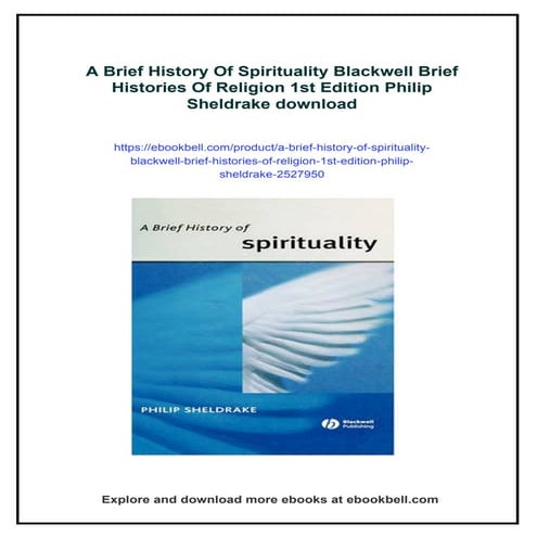 A Brief History Of Spirituality Blackwell Brief Histories Of Religion ...