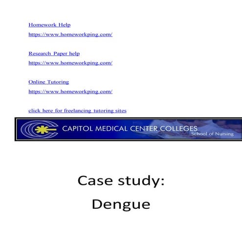126492677 dengue-case-study | DOCX | Infectious Diseases | Diseases and ...