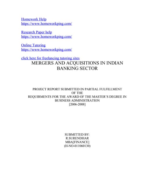 Merger of public sector banks in india | PPTX