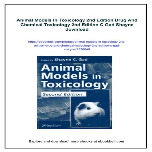 Animal Models In Toxicology 2nd Edition Drug And Chemical Toxicology ...