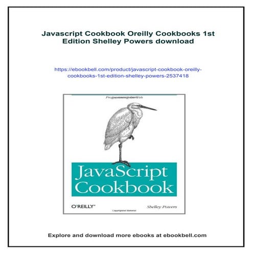 Javascript Cookbook Oreilly Cookbooks 1st Edition Shelley Powers | PDF