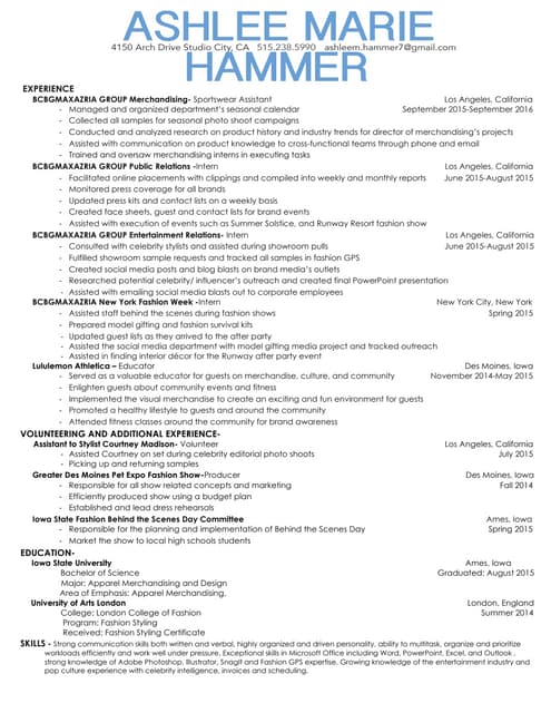 ResumeFall2016 | PDF