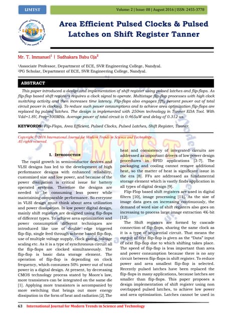 Implementation of D Flip Flop using CMOS Technology | PDF | Physics | Science
