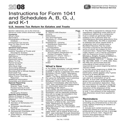Instructions for Form 1041, U.S. Income Tax Return for Estates and ...
