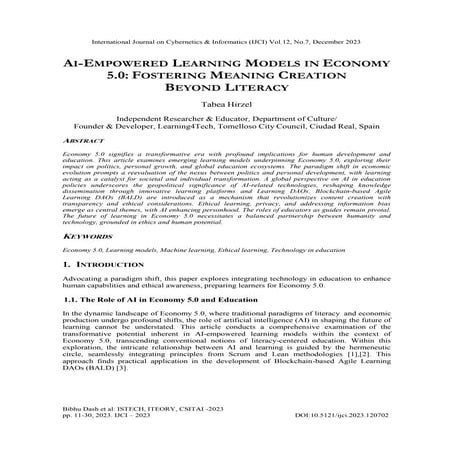 AI-Empowered Learning Models in Economy 5.0: Fostering Meaning Creation ...