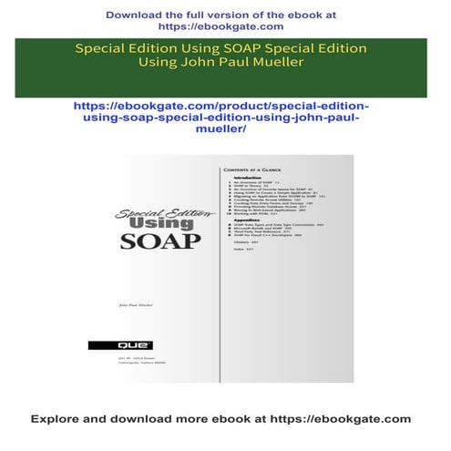 Special Edition Using SOAP Special Edition Using John Paul Mueller all ...