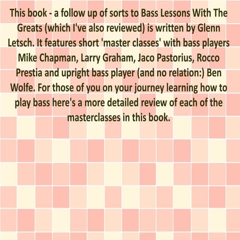 Glenn Letsch's Bass Master Class - Book Review | PPTX | Jazz | Music