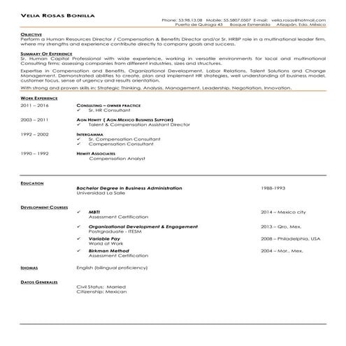 CV Velia Rosas i | PDF