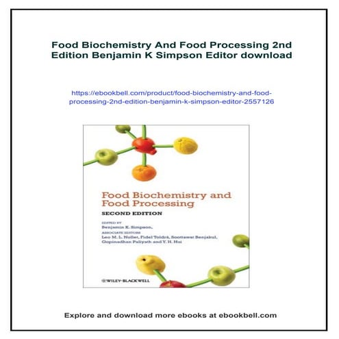Food Biochemistry And Food Processing 2nd Edition Benjamin K Simpson ...