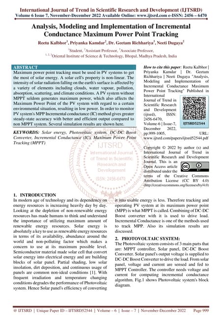 maximum power point tracking (mppt) | PPT