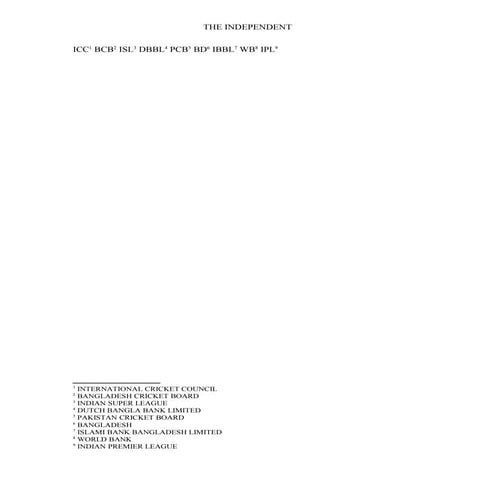 FOOTNOTE | DOC | Cricket | Sports