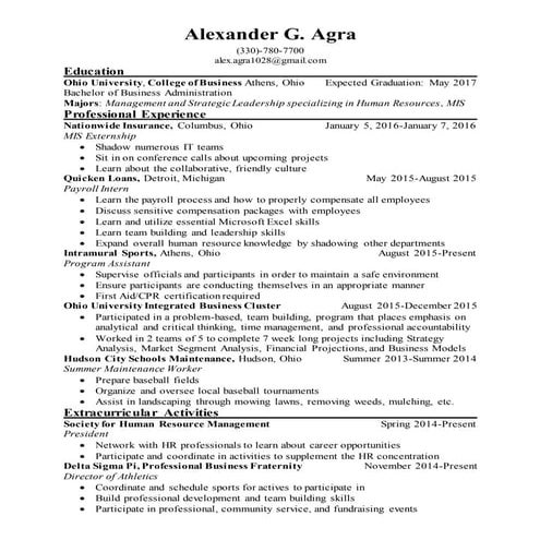 Alex Agra resume updated | DOCX