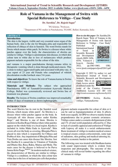 Clinical Study on the Efficacy of Eranda Beeja Anjana in the Management ...