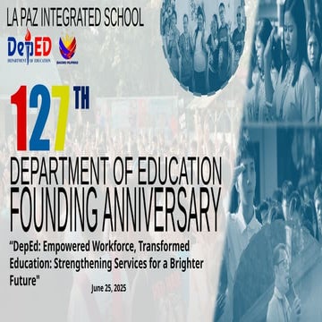 127TH DEPED ANNIVERSARY EDITABLE POSTER/TARPAULINE | PPTX