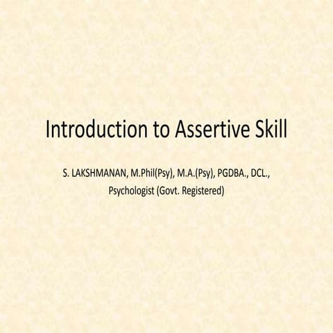 128. Assertive skill | PPTX
