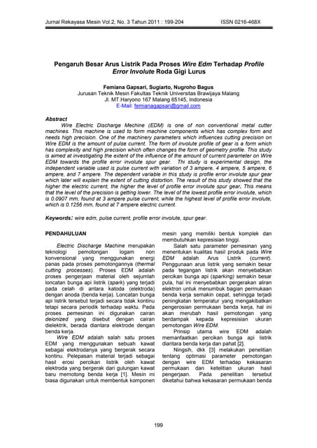ASSIGNMENT MESIN EDM WIRE CUT ( MPI 4013 ) | PDF
