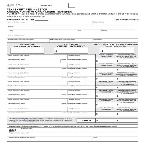 Texas CAPCO Forms | PDF