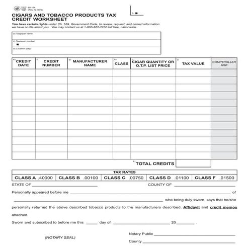 Texas Cigarette, Cigar and Tobacco Products Report Forms | PDF