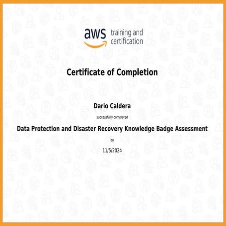 AWS - Data Protection & Disaster Recovery | PDF