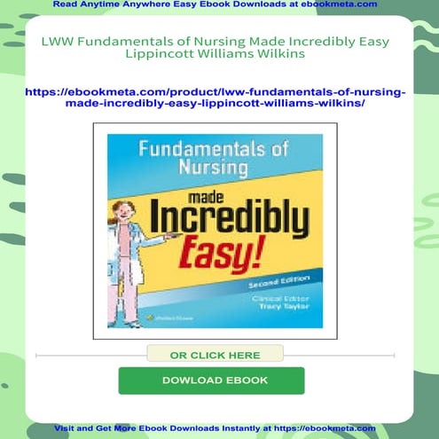 LWW Fundamentals of Nursing Made Incredibly Easy Lippincott Williams ...