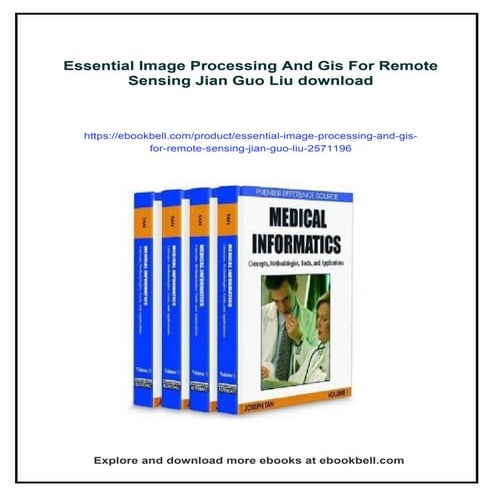 Essential Image Processing And Gis For Remote Sensing Jian Guo Liu | PDF