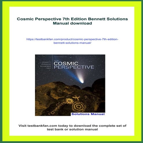 Cosmic Perspective 7th Edition Bennett Solutions Manual | PDF