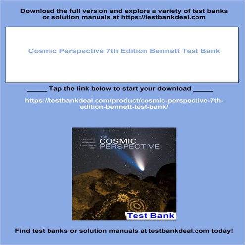 Cosmic Perspective 7th Edition Bennett Test Bank | PDF