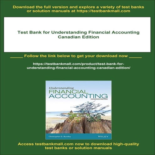 Test Bank for Understanding Financial Accounting Canadian Edition | PDF