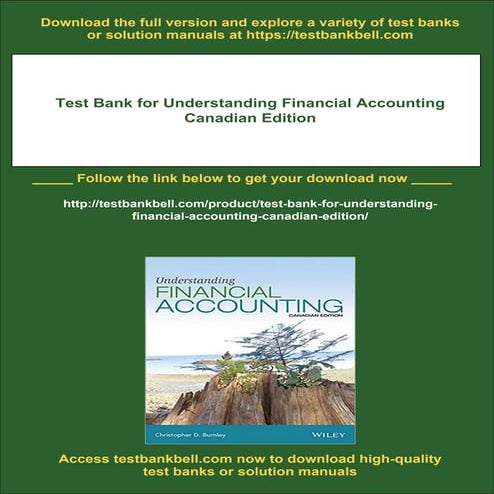 Test Bank for Understanding Financial Accounting Canadian Edition | PDF