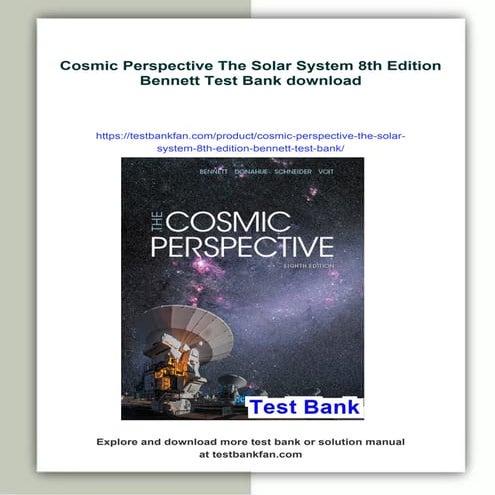 Cosmic Perspective The Solar System 8th Edition Bennett Test Bank | PDF