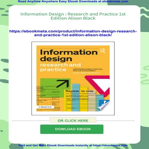 Information Design : Research and Practice 1st Edition Alison Black | PDF