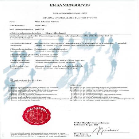 Eksamensbevis Merkonom fra CBS | PDF