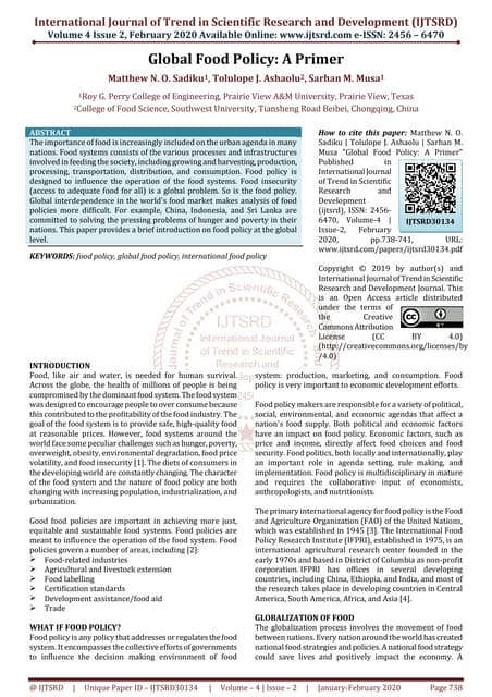 Smart Food An Introduction | PDF | Food Industry | Industries