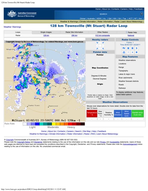 128 km melbourne radar loop 15.48, 21.1.11 | Weather | Science