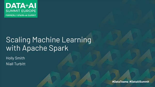 Scaling Machine Learning With Apache Spark Ppt Free Download