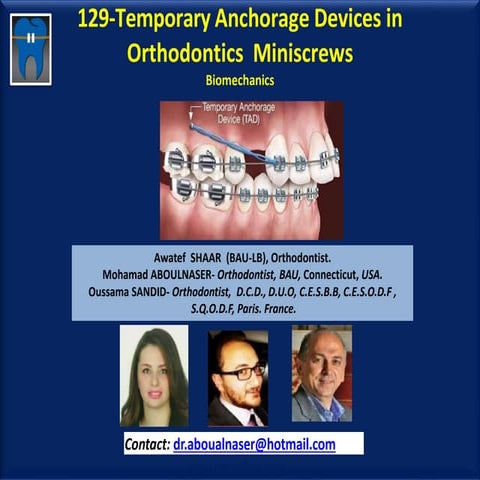 129 temporary anchorage devices in orthodontics-miniscrews-mini ...