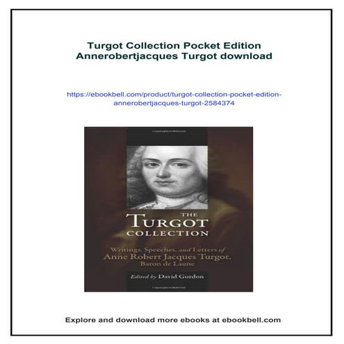 Turgot Collection Pocket Edition Annerobertjacques Turgot | PDF