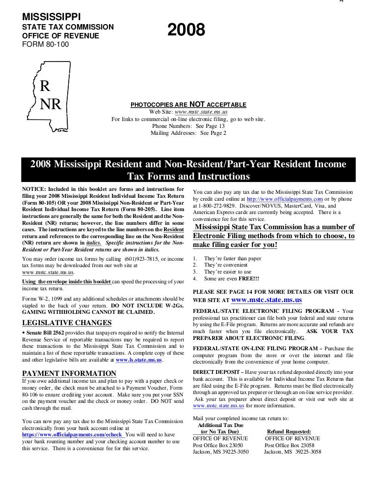 Instructions for Resident And Non-Resident Individual Income Tax